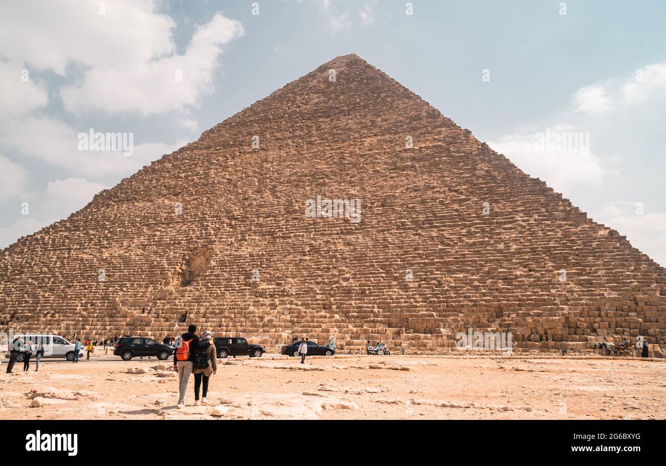 The Pyramids in Giza, Egypt in daylight Stock Photo - Alamy