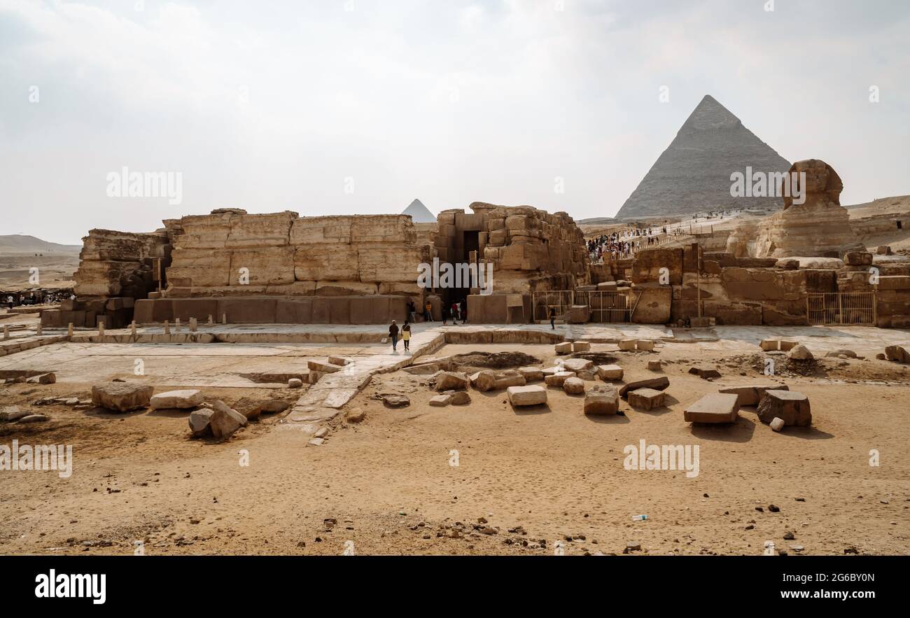 The Pyramids in Giza, Egypt in daylight Stock Photo - Alamy