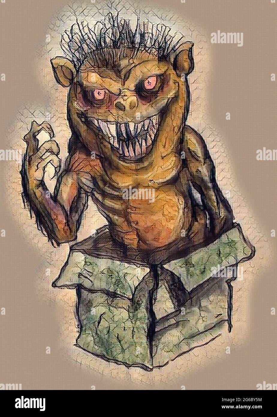 Illustration of a demon Stock Photo - Alamy