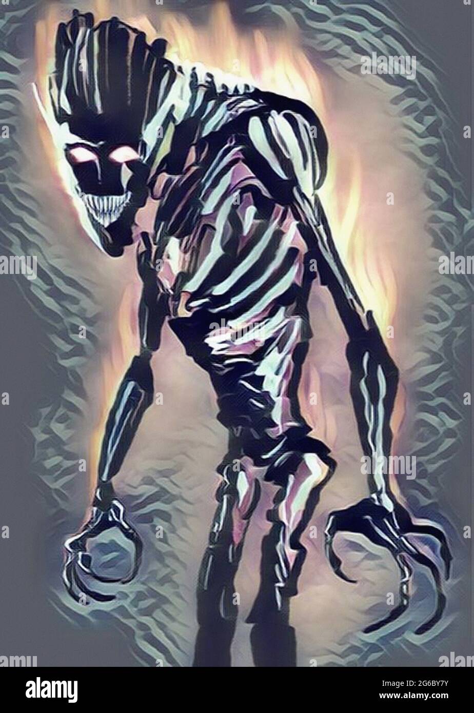 Illustration of a demon Stock Photo - Alamy