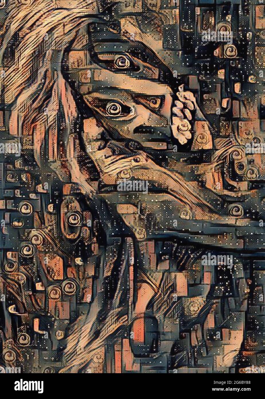 Illustration of a demon Stock Photo - Alamy