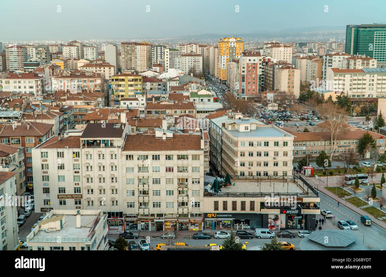 Kayseri, Turkey - March 22, 2021 - amazing aerial panoramic view of the ...