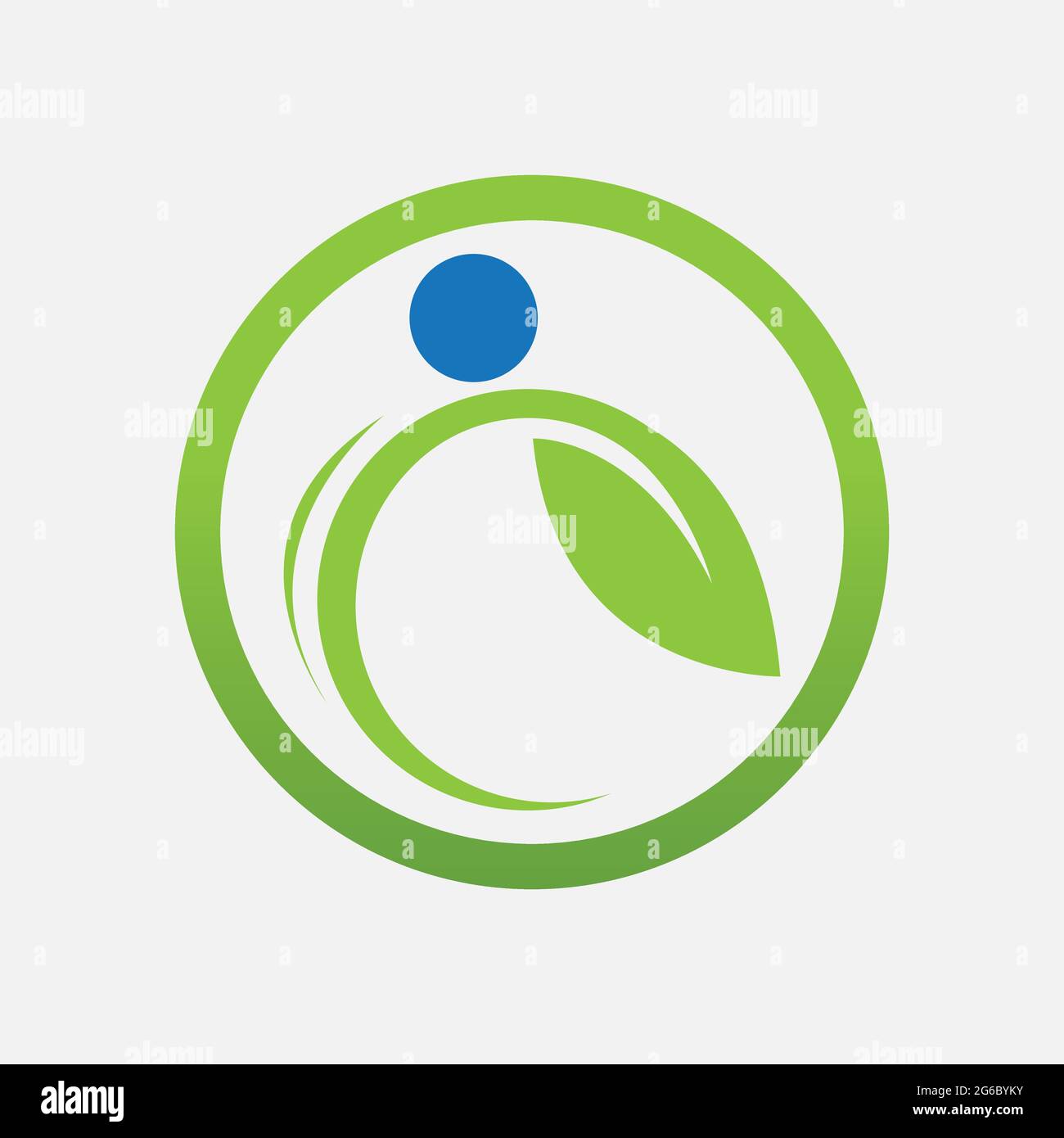 people leaf logo vector illustration design template Stock Vector Image ...