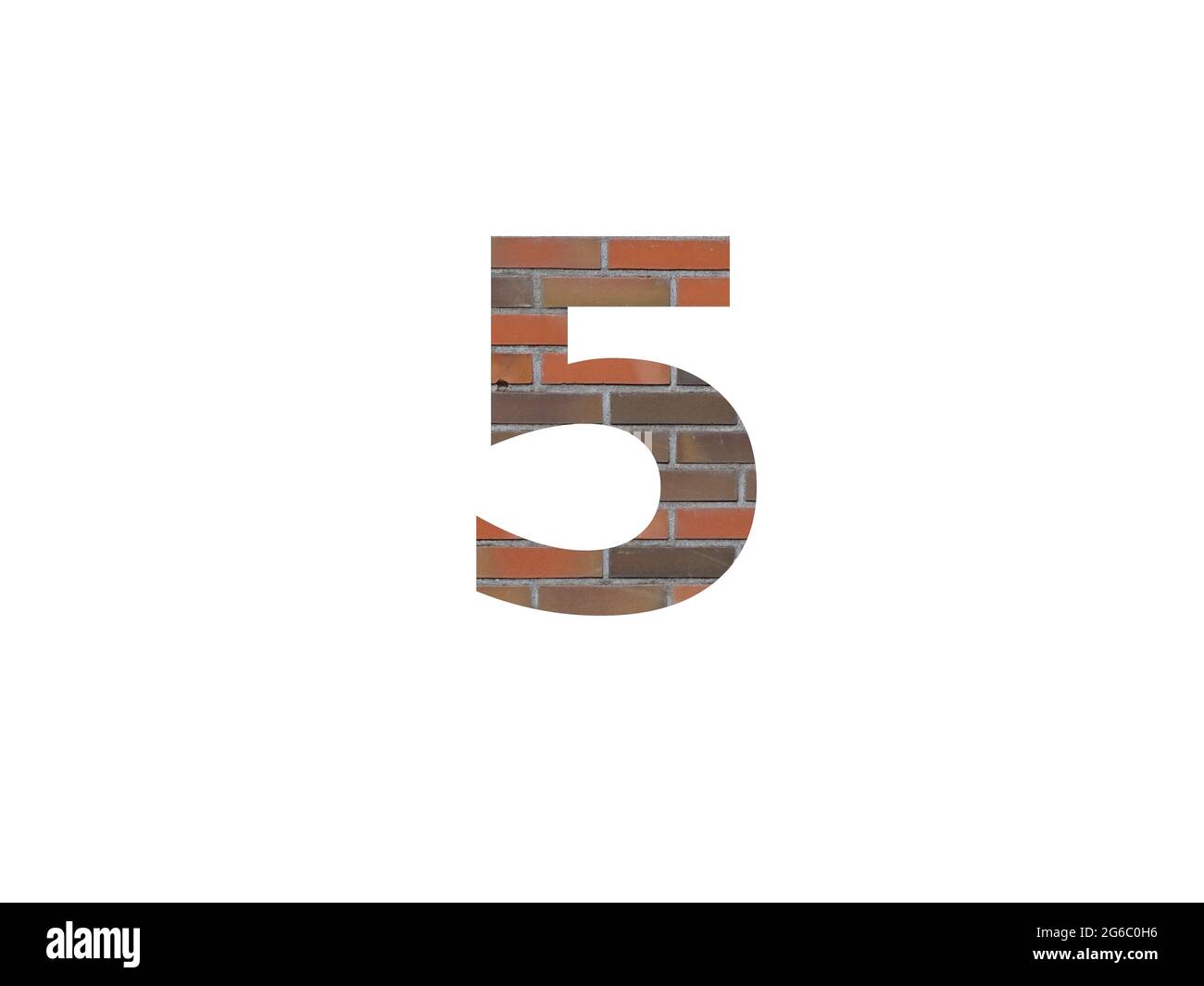 Brick wall number 5 architecture Cut Out Stock Images & Pictures - Alamy