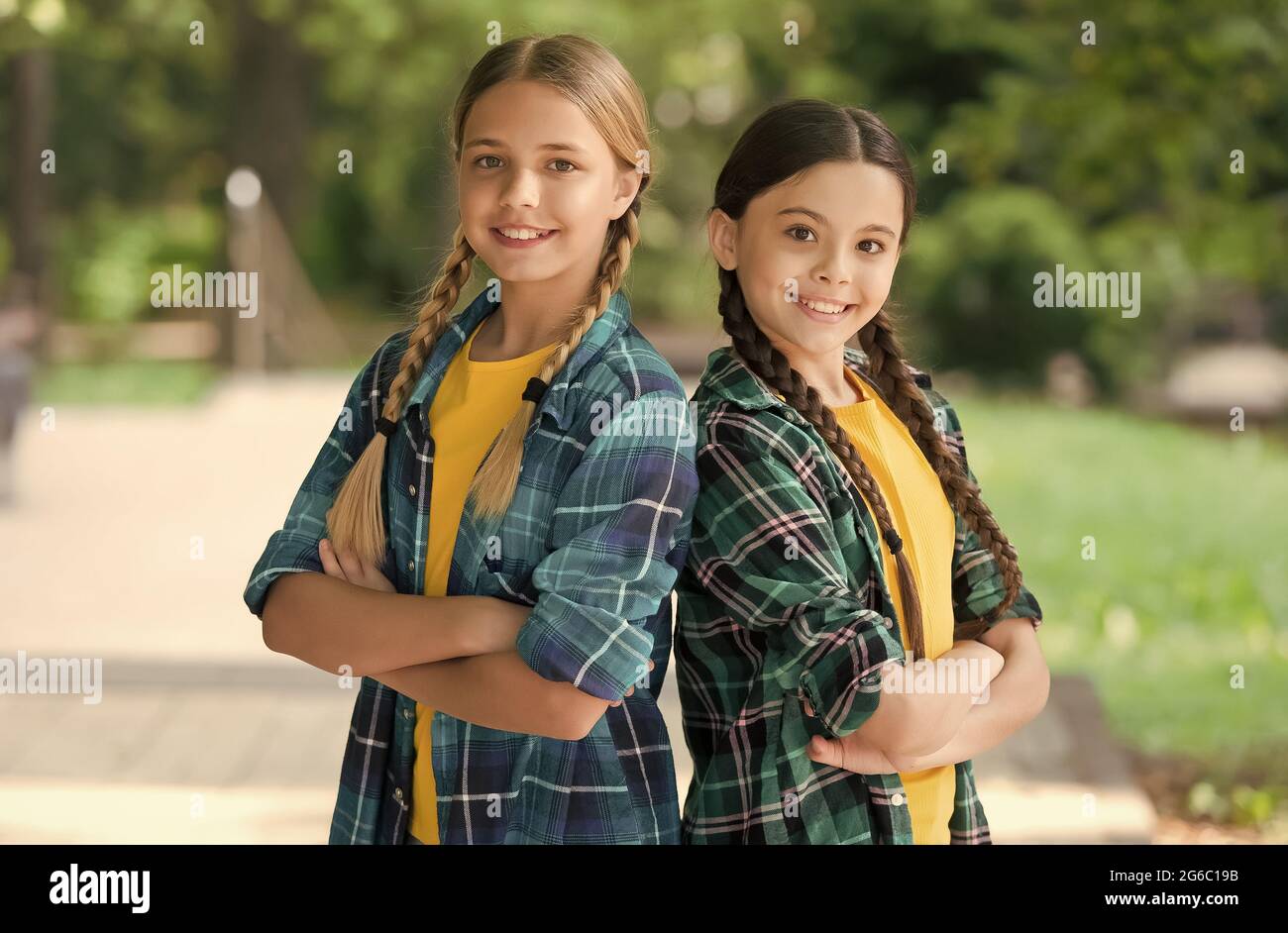 Childhood friends. Happy children have fun outdoors. Happy childhood ...