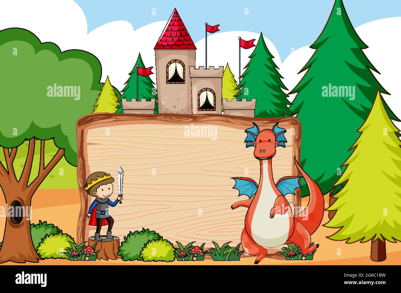 Fairy tale banner template illustration Stock Vector Image & Art - Alamy