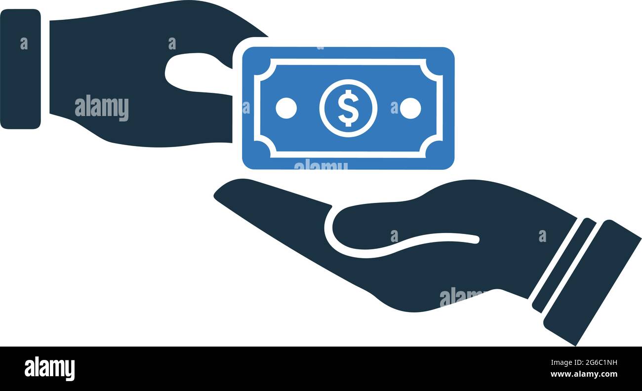 Money transfer, payment, hand icon - Simple editable vector EPS file ...