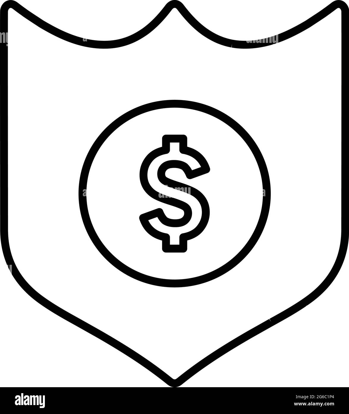 Protect, dollar, protection icon - Simple editable vector EPS file ...