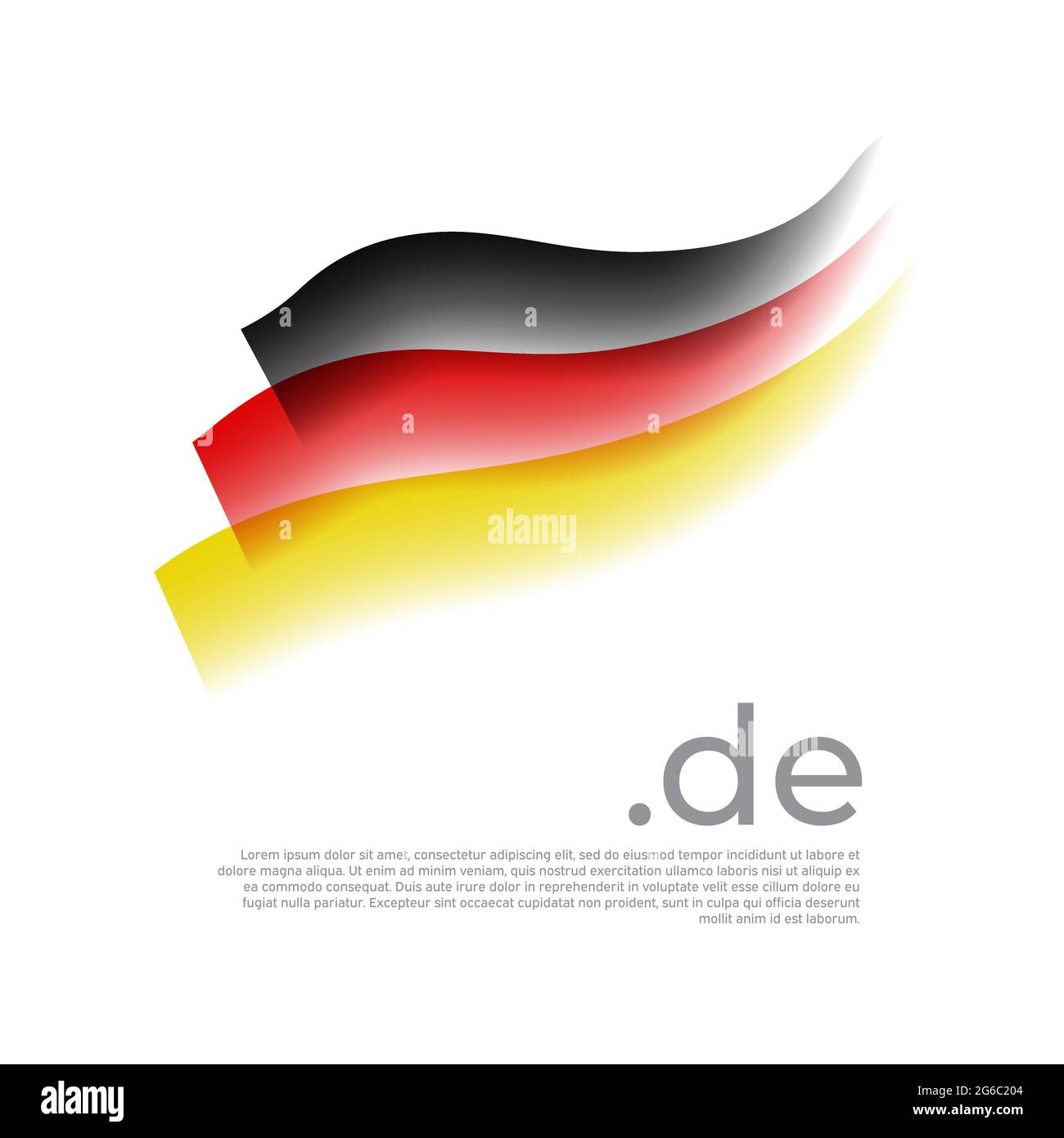 German watercolor flag. Stripes in colors of flag of Germany on a white ...