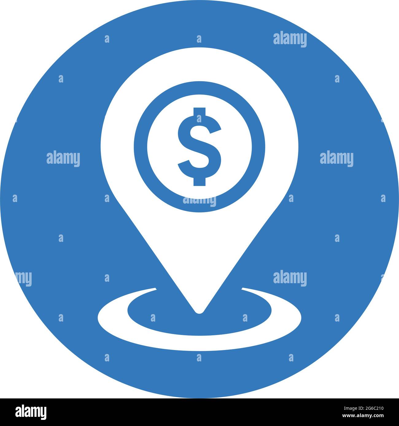 Pin, pointer, bank icon - Vector EPS file. Perfect use for print media ...