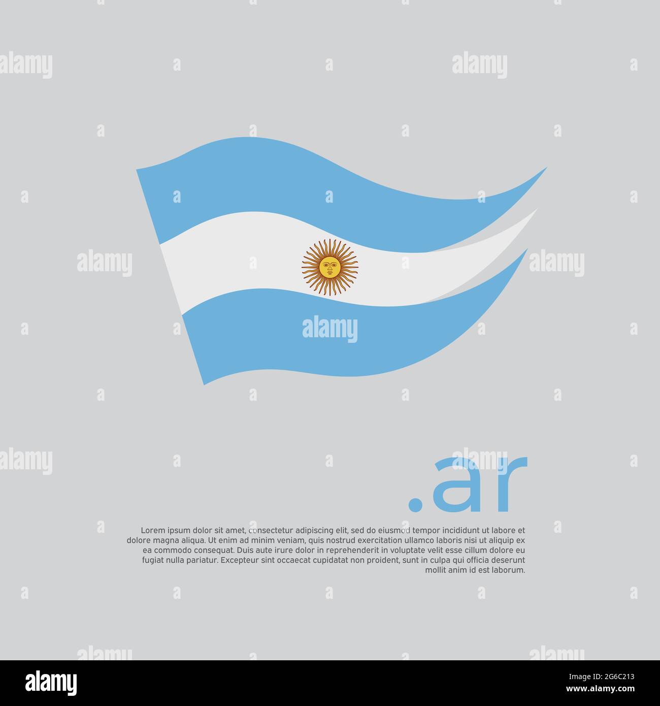 Argentina flag. Stripes colors of the argentinian flag on a white ...