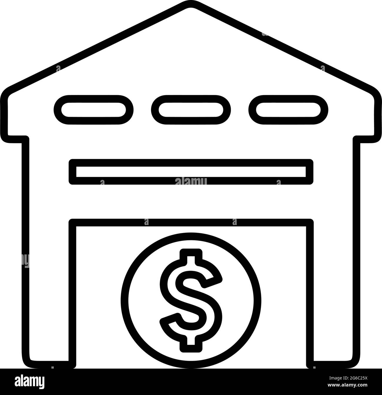 Simple outline icon garage hi-res stock photography and images - Alamy