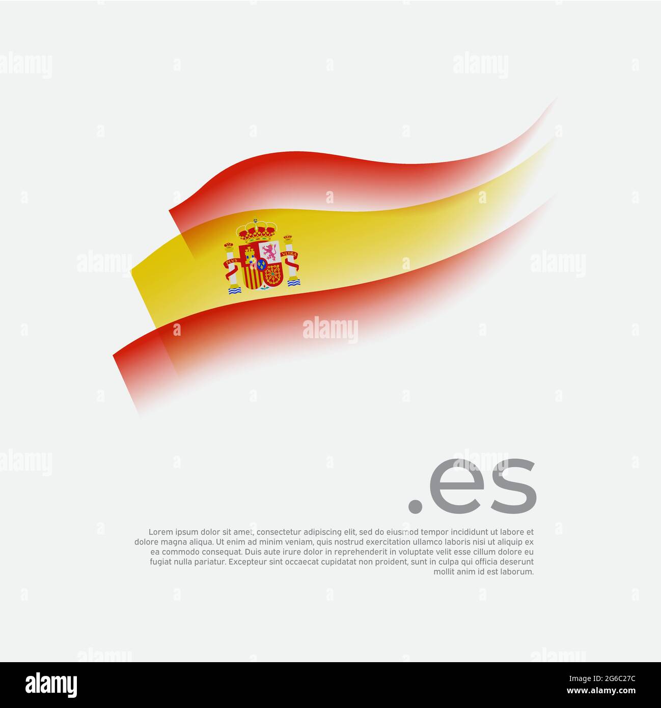 Spain flag watercolor. Colored stripes spanish flag on a white ...