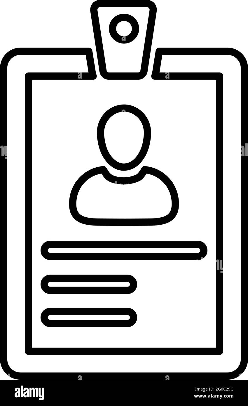 Profile, account, access card icon - Simple editable vector EPS file ...