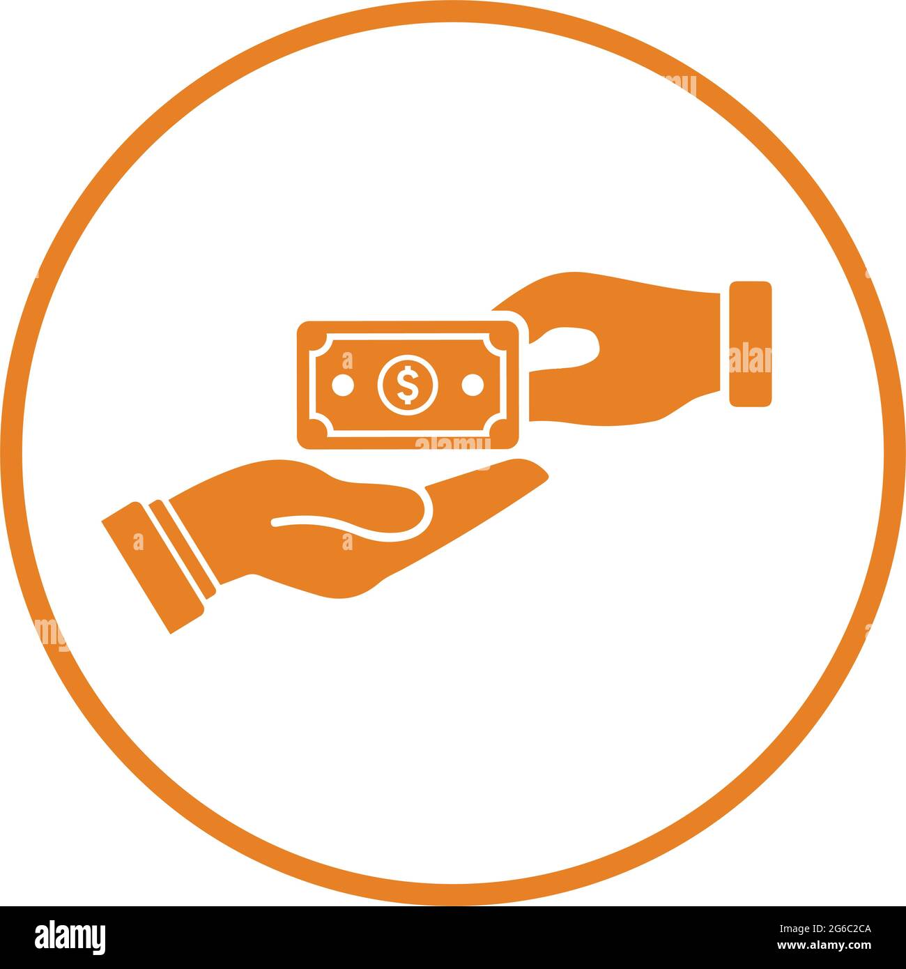 Money transfer, payment, hand icon - Simple editable vector EPS file ...