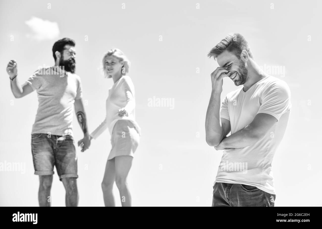 Misunderstanding negative Black and White Stock Photos & Images - Alamy