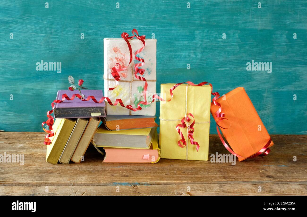Books as birthday present hi-res stock photography and images - Alamy