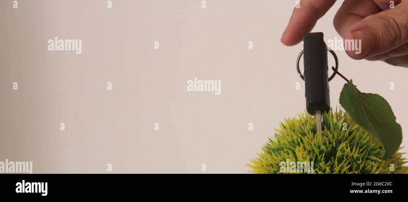 an eco car key Stock Photo - Alamy