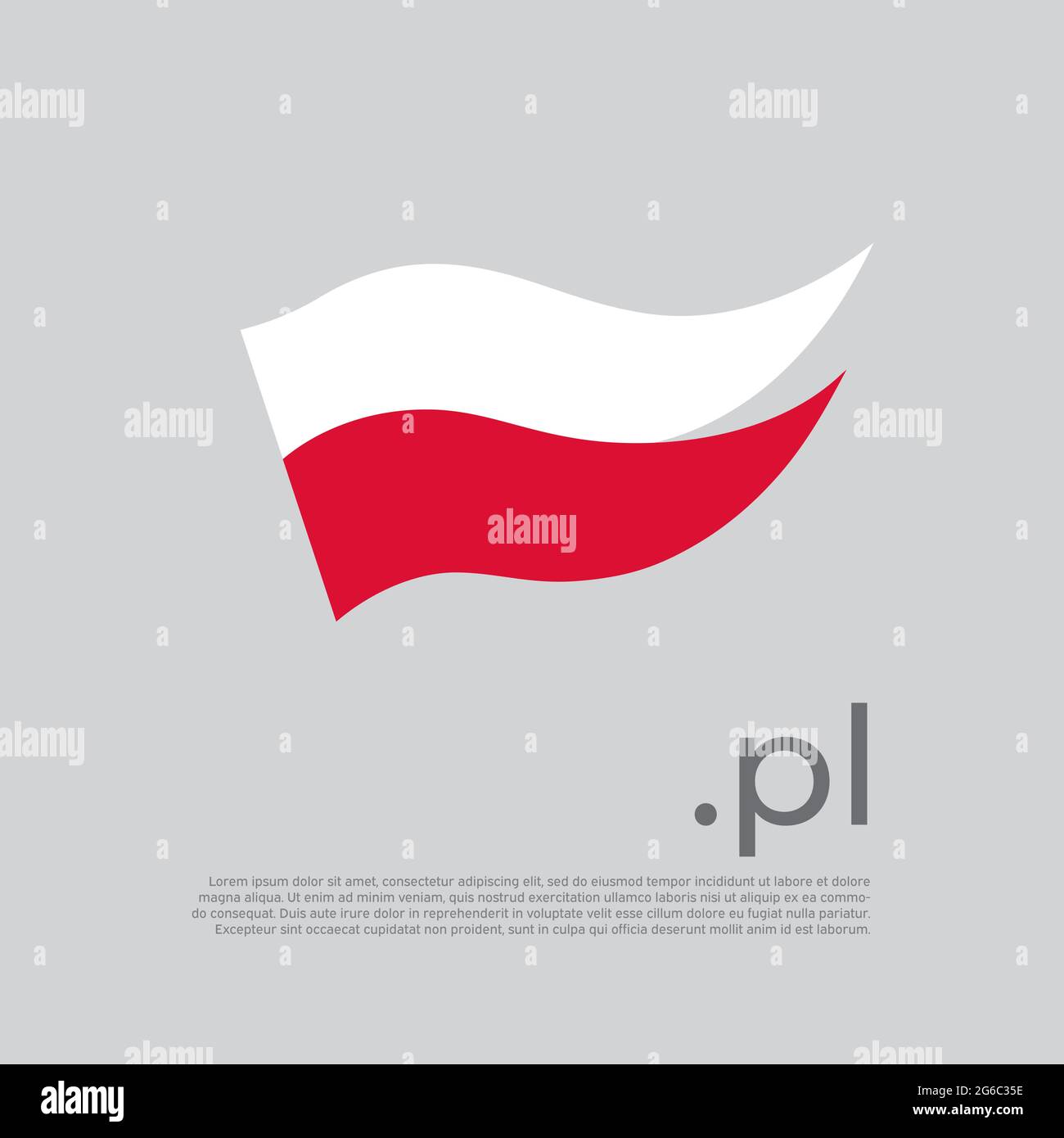 Poland flag. Colored stripes polish flag on a white background. Vector ...