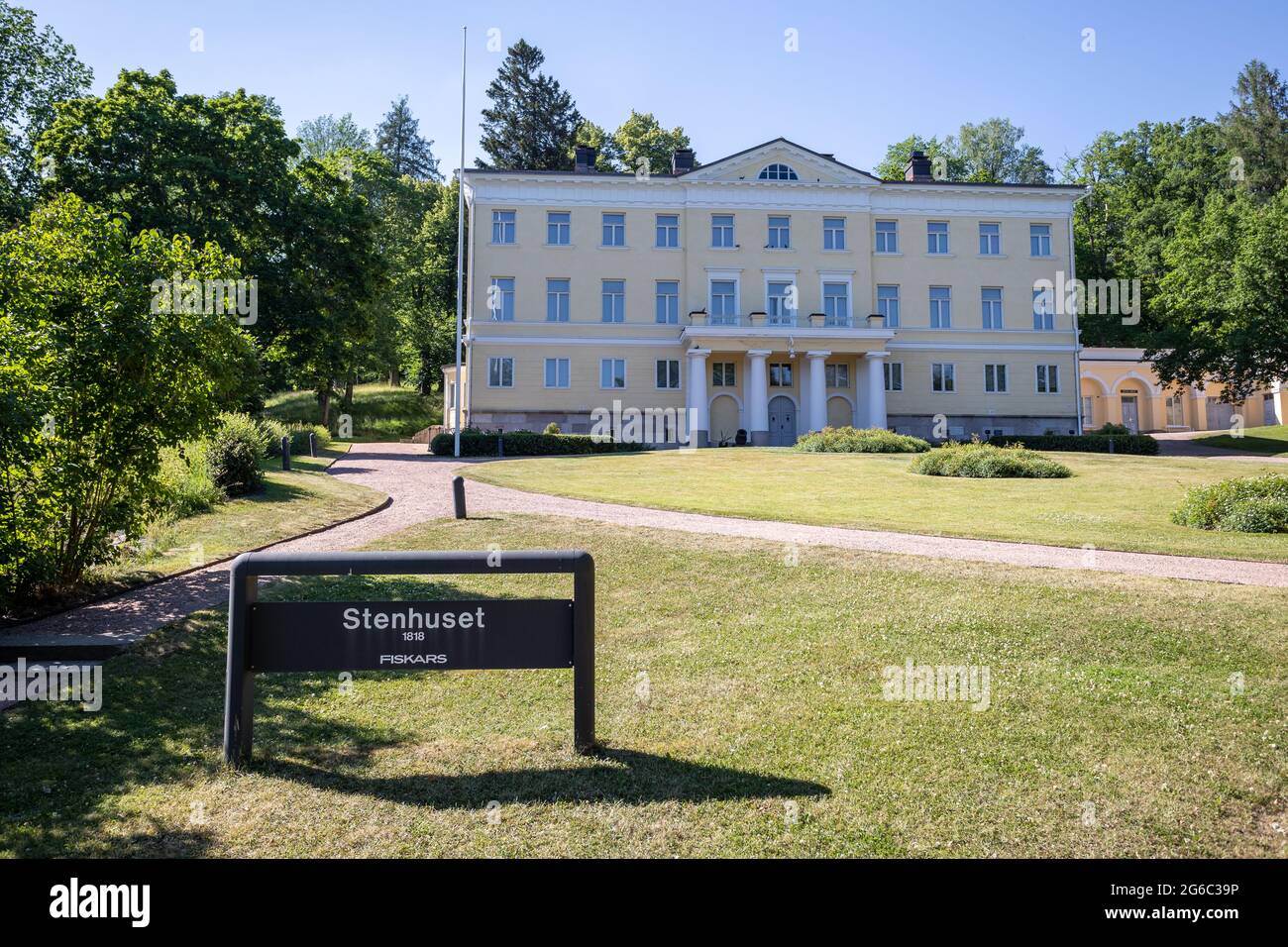 The stone house in Fiskars village, a historical ironworks area and ...