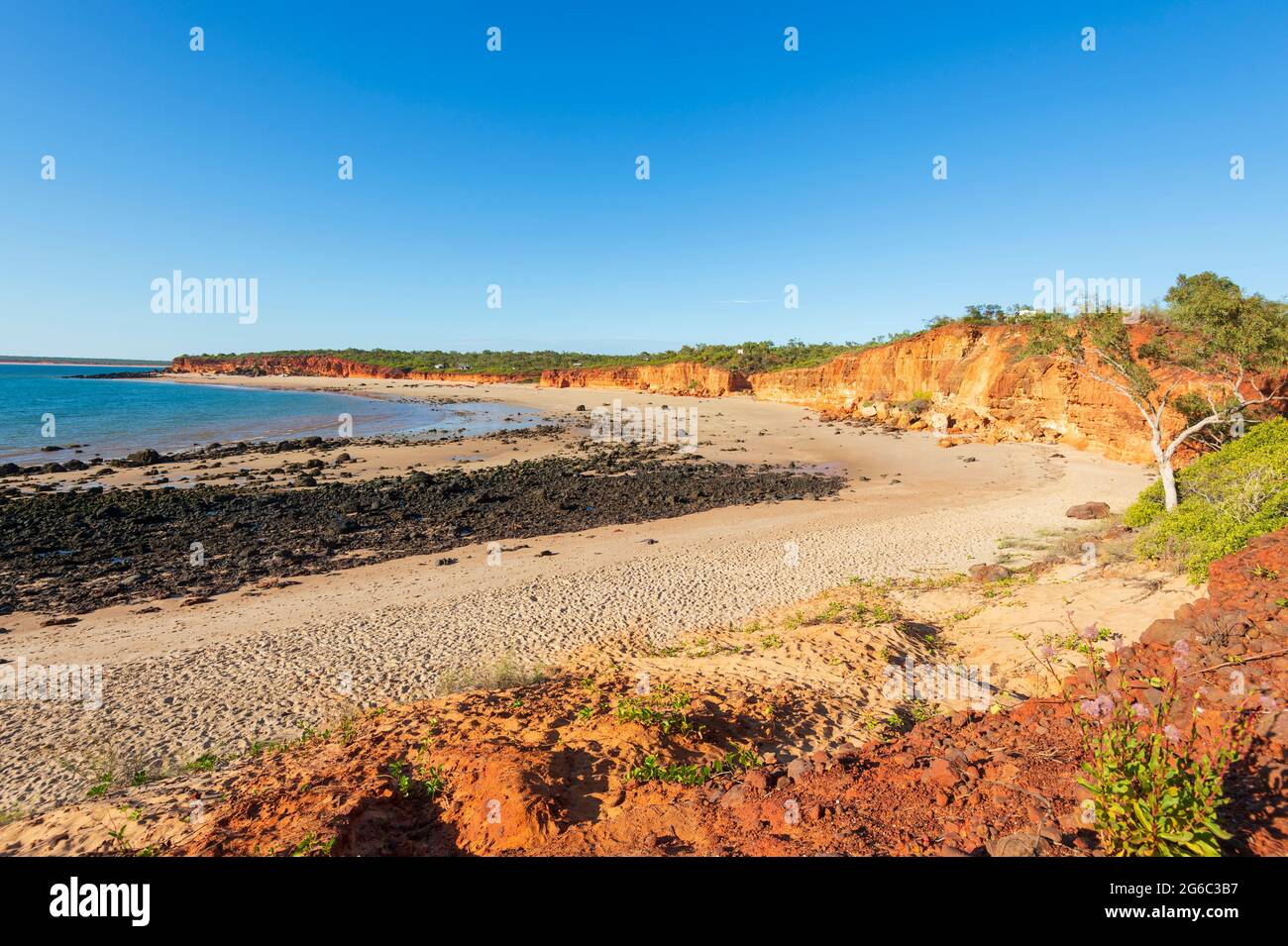 Scenic view of the beach and its Pindan cliffs at Pender Bay Escape ...