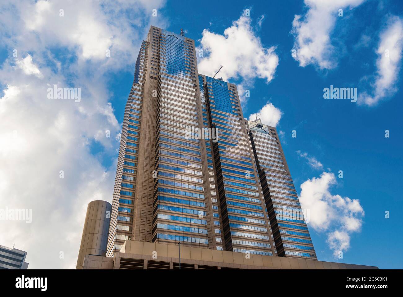 View of the Shinjuku Park Tower complex in Tokyo, designed by the ...