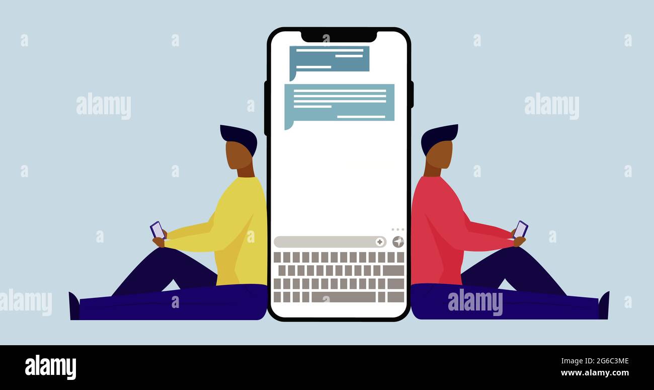 Image of people using electronic devices with digital screen Stock ...