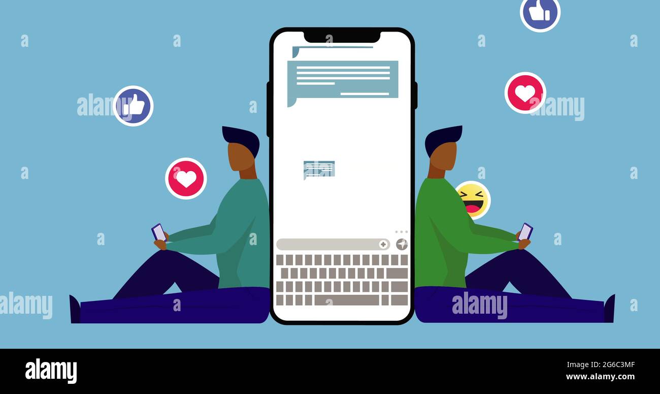 Image of people using electronic devices with digital screen Stock ...