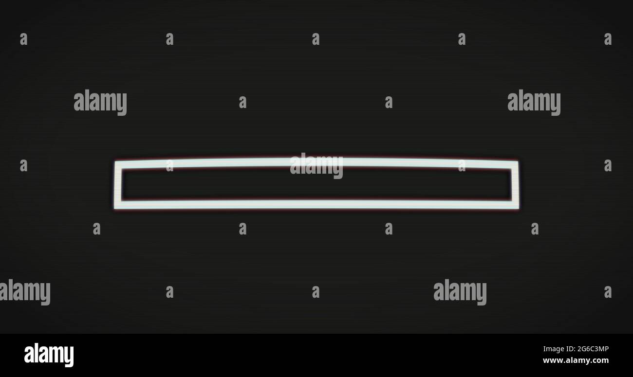 Image of flickering loading and error text and bar on black background ...