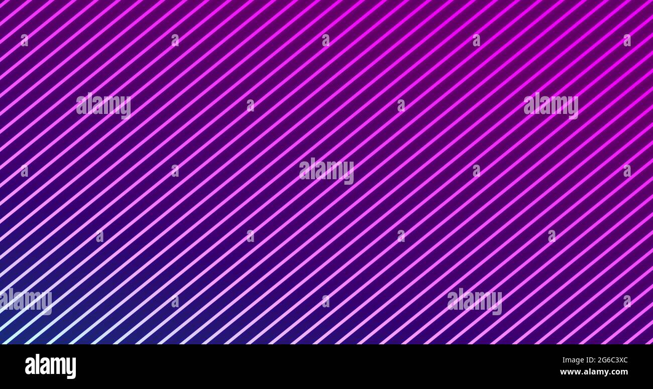 Image of glowing neon pink diagonal lines on black background Stock ...