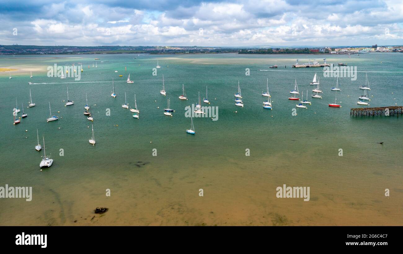 Southampton Bay from above Stock Photo - Alamy