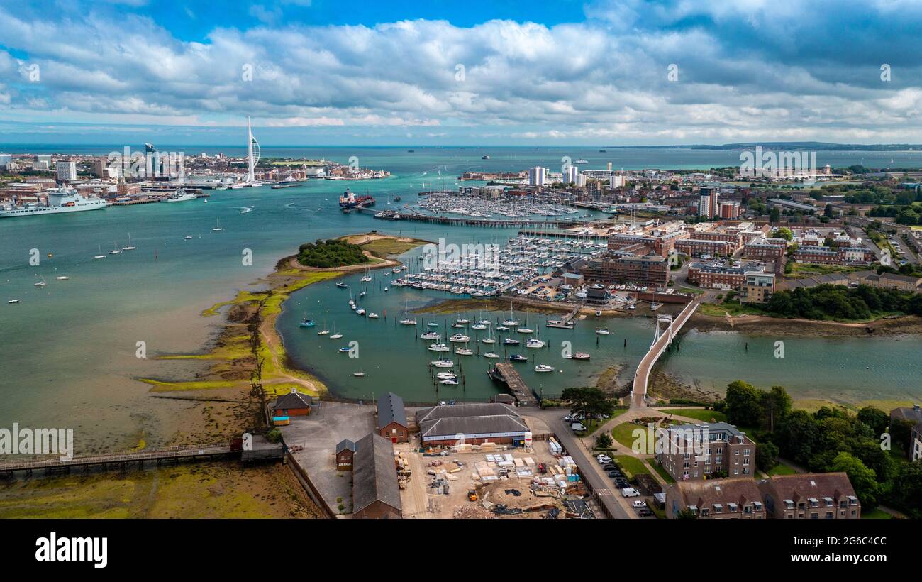 Southampton Bay from above Stock Photo - Alamy