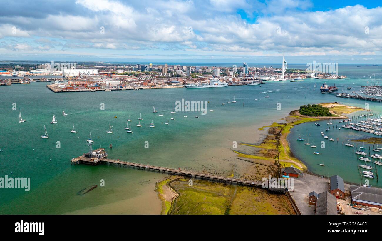 Southampton Bay from above Stock Photo - Alamy