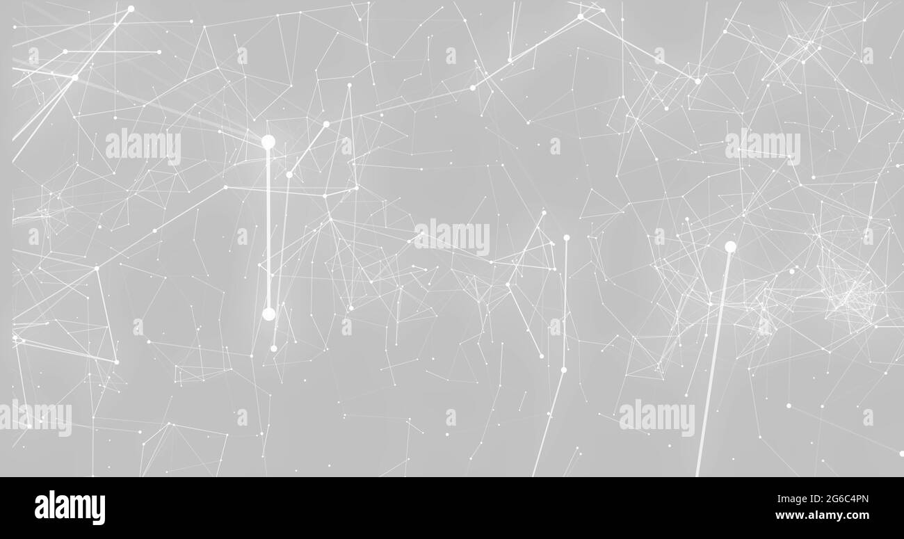 Network of connections moving against white background Stock Photo - Alamy