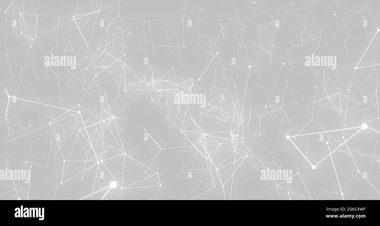Network of connections moving against white background Stock Photo - Alamy