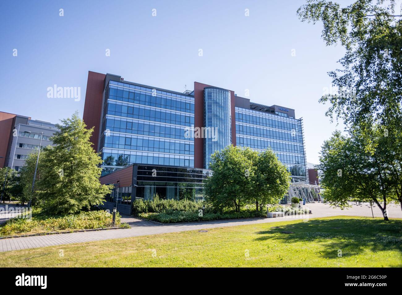 Nokia Corporation head office in Finland. Nokia is a telecommunication ...