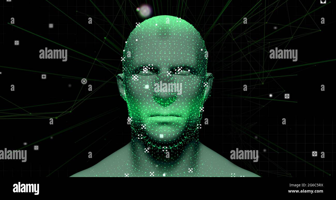 Human head model spinning against hi-res stock photography and images ...
