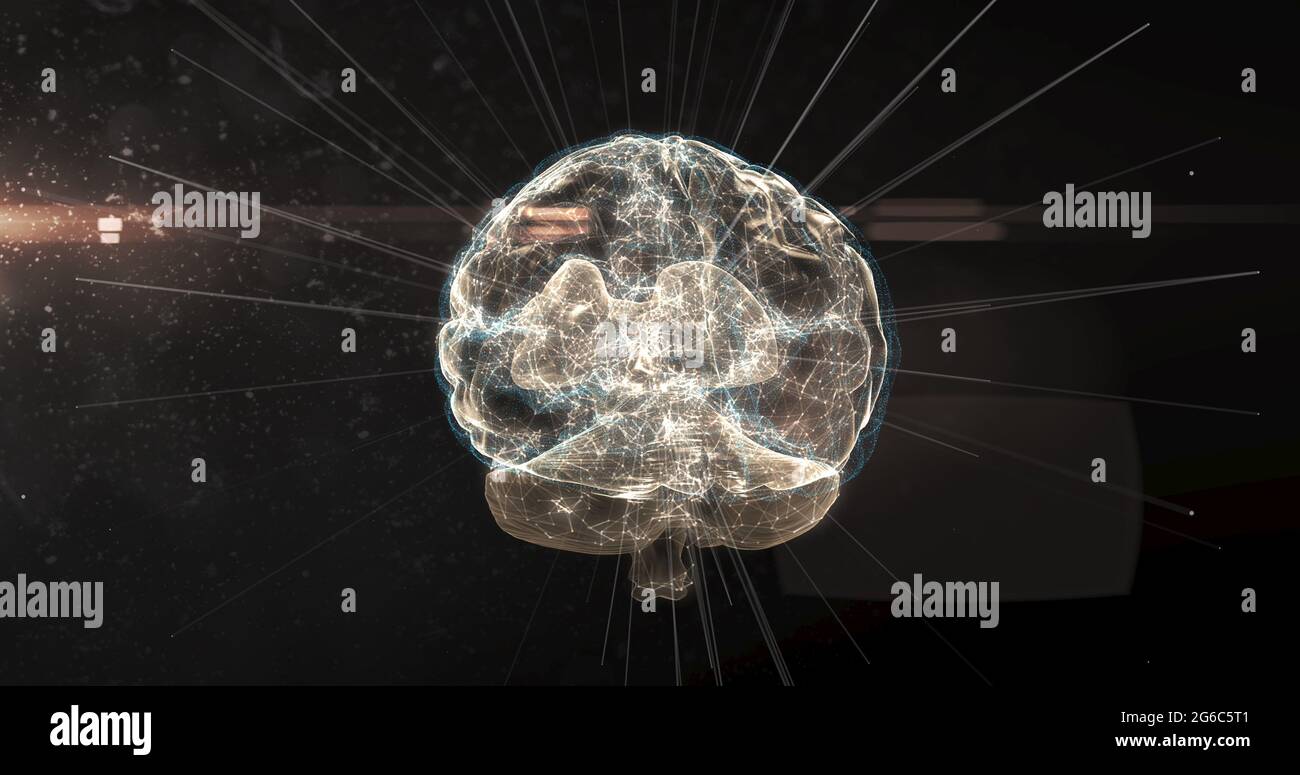Brain spinning against black background hi-res stock photography and ...