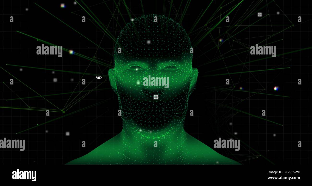 Human head model spinning against hi-res stock photography and images ...