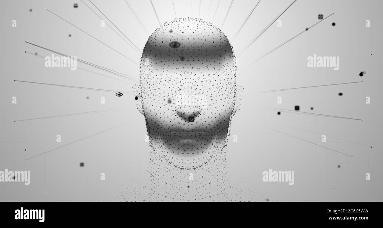 Human head model spinning against hi-res stock photography and images ...