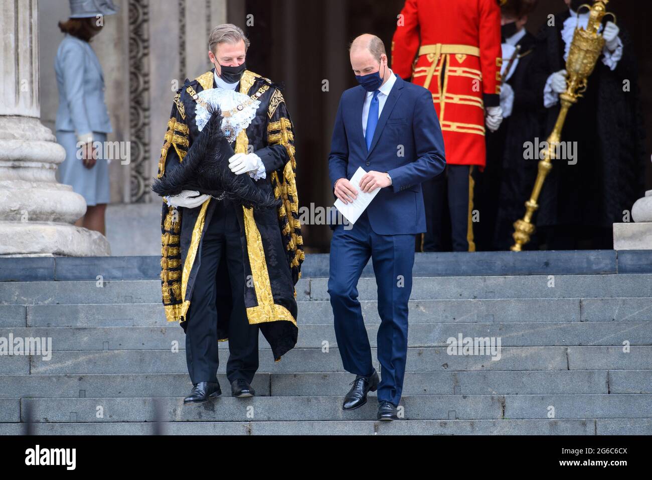 London, UK. 5 July 2021. Prince William, Duke of Cambridge, and Lord ...