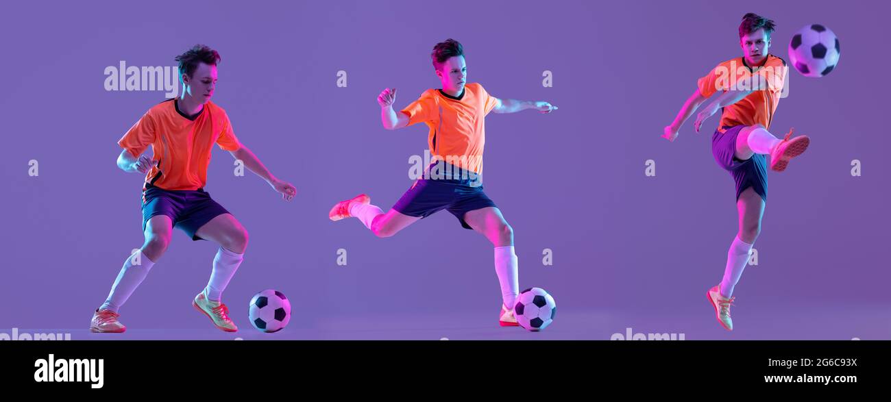 The professional football soccer player and human emotions concept. The ...