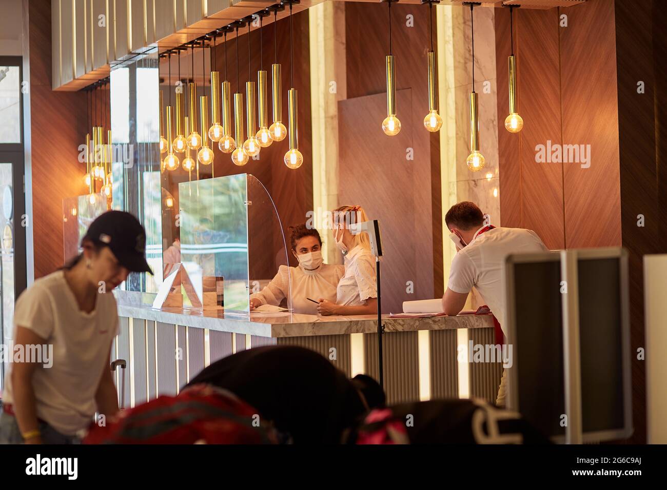 Front reservation reception desk counter hi-res stock photography and ...