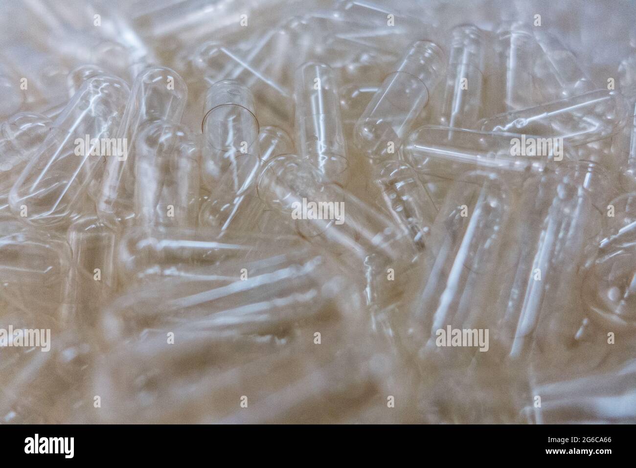 Empty clear soft gel capsules Stock Photo - Alamy