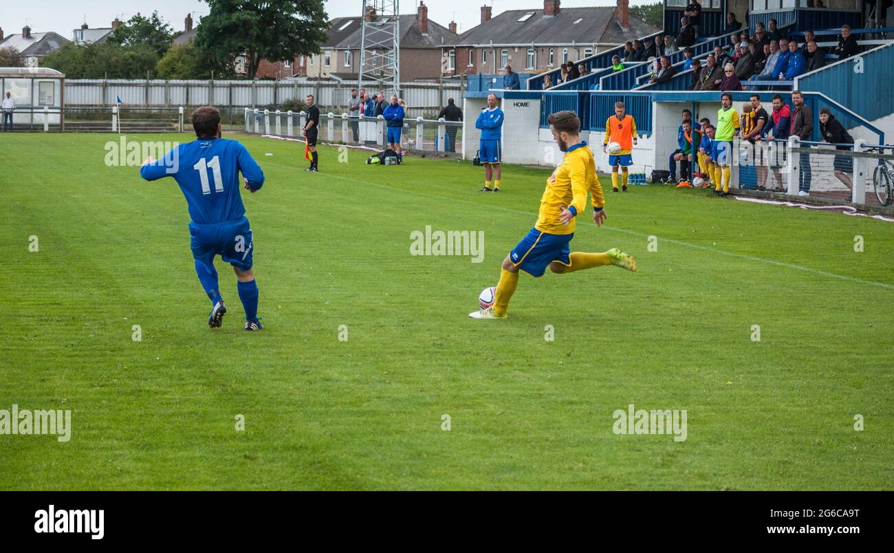 Local football match between Billingham and Stockton in north east ...