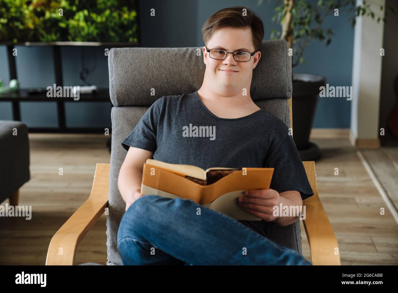 Down Syndrome Adult Reading High Resolution Stock Photography and ...