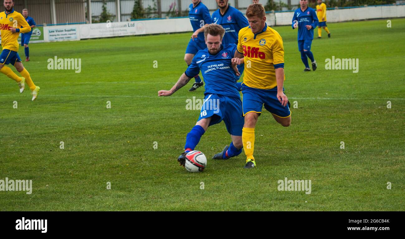 Local football match between Billingham and Stockton in north east ...