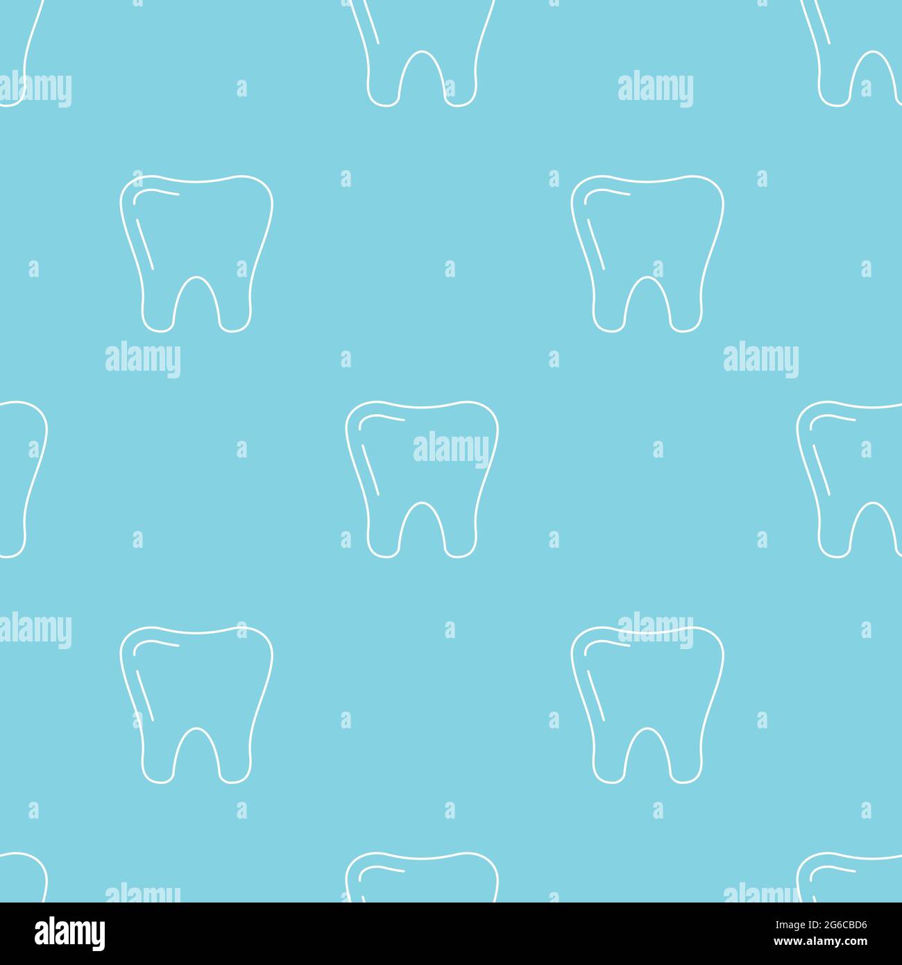 White tooth linear style vector seamless pattern Stock Vector Image ...
