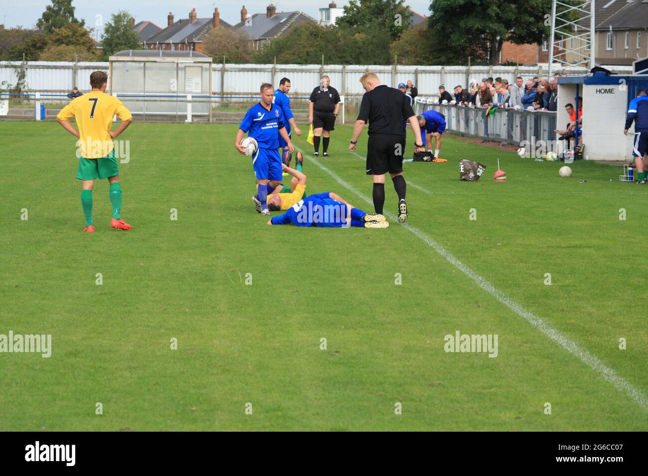 Local football match between Billingham and Stockton in north east ...