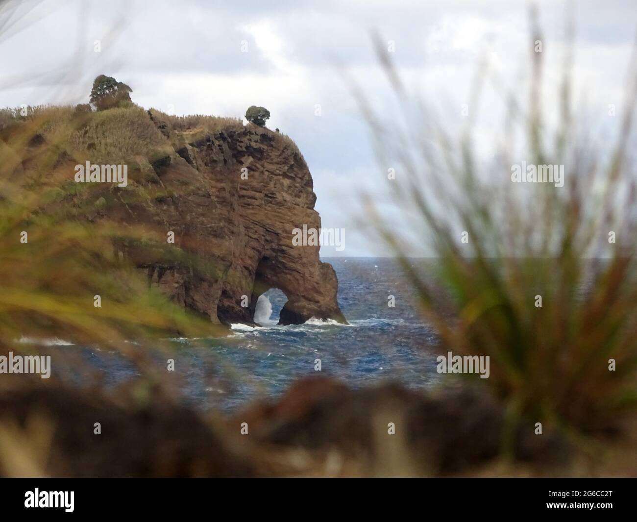Volcanic rocks, coast of Sao Miguel island, Azores travel destination ...